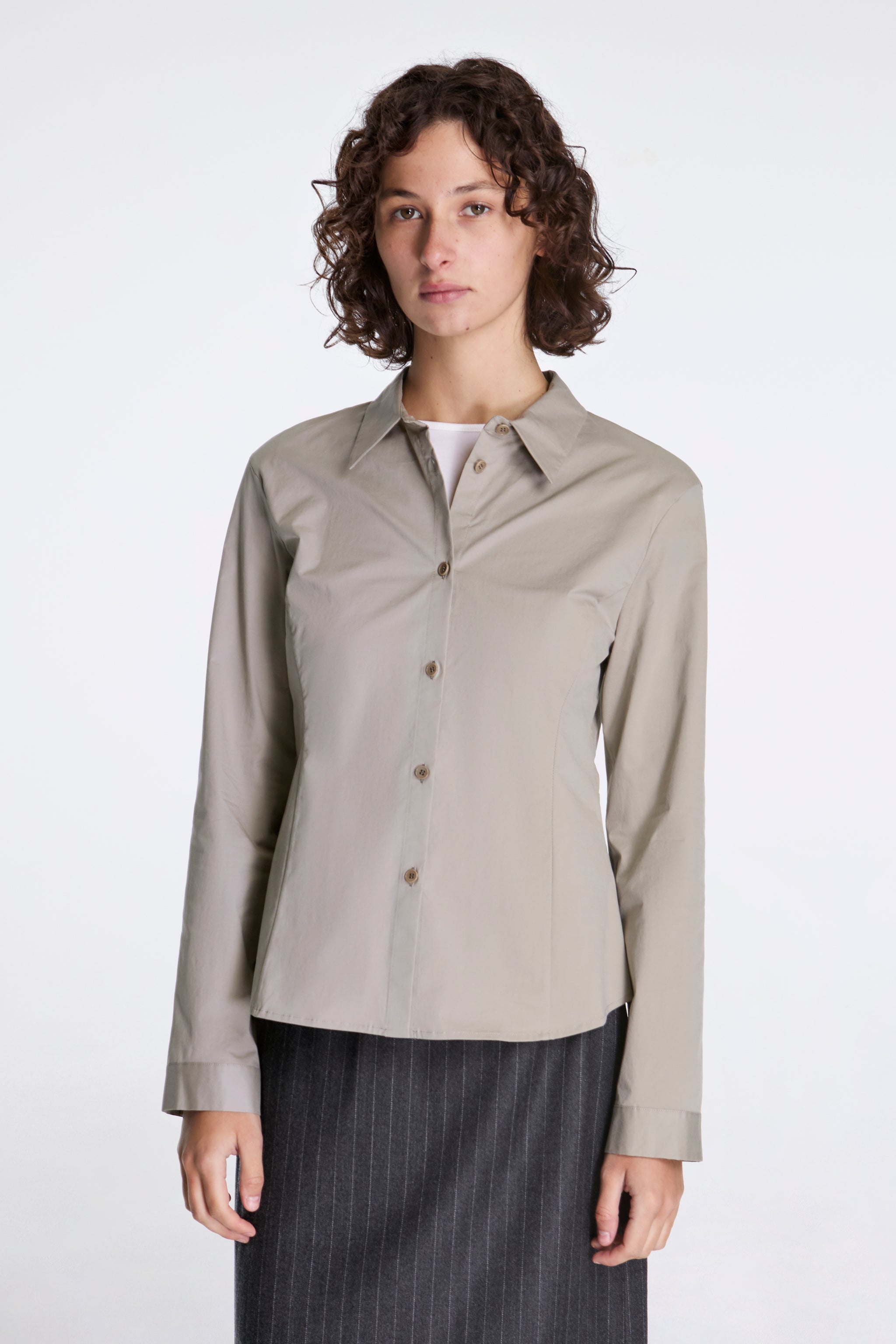 Amomento Solid Shirts Grey