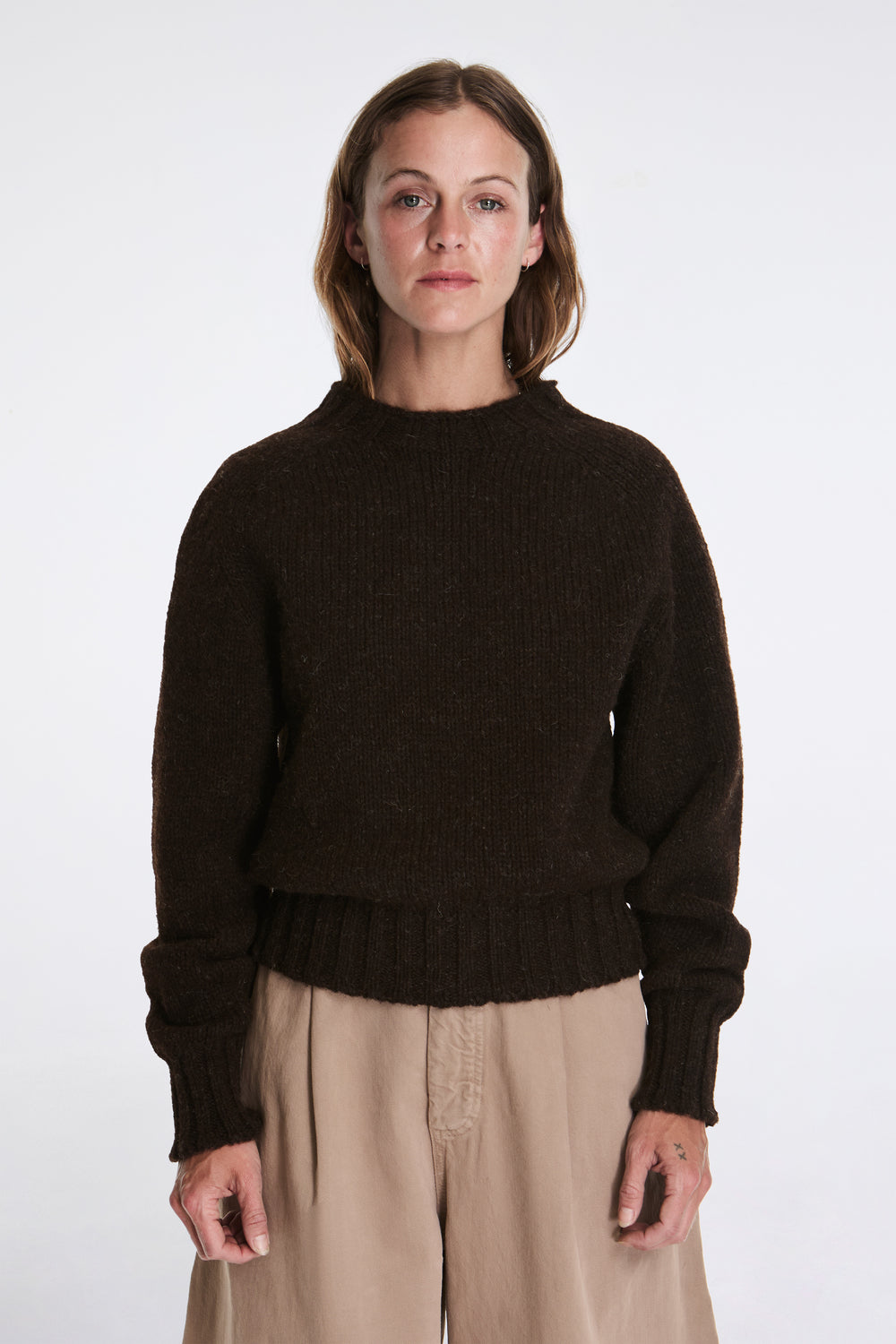 MHL Chunky Seamless Crew Neck Dark Brown