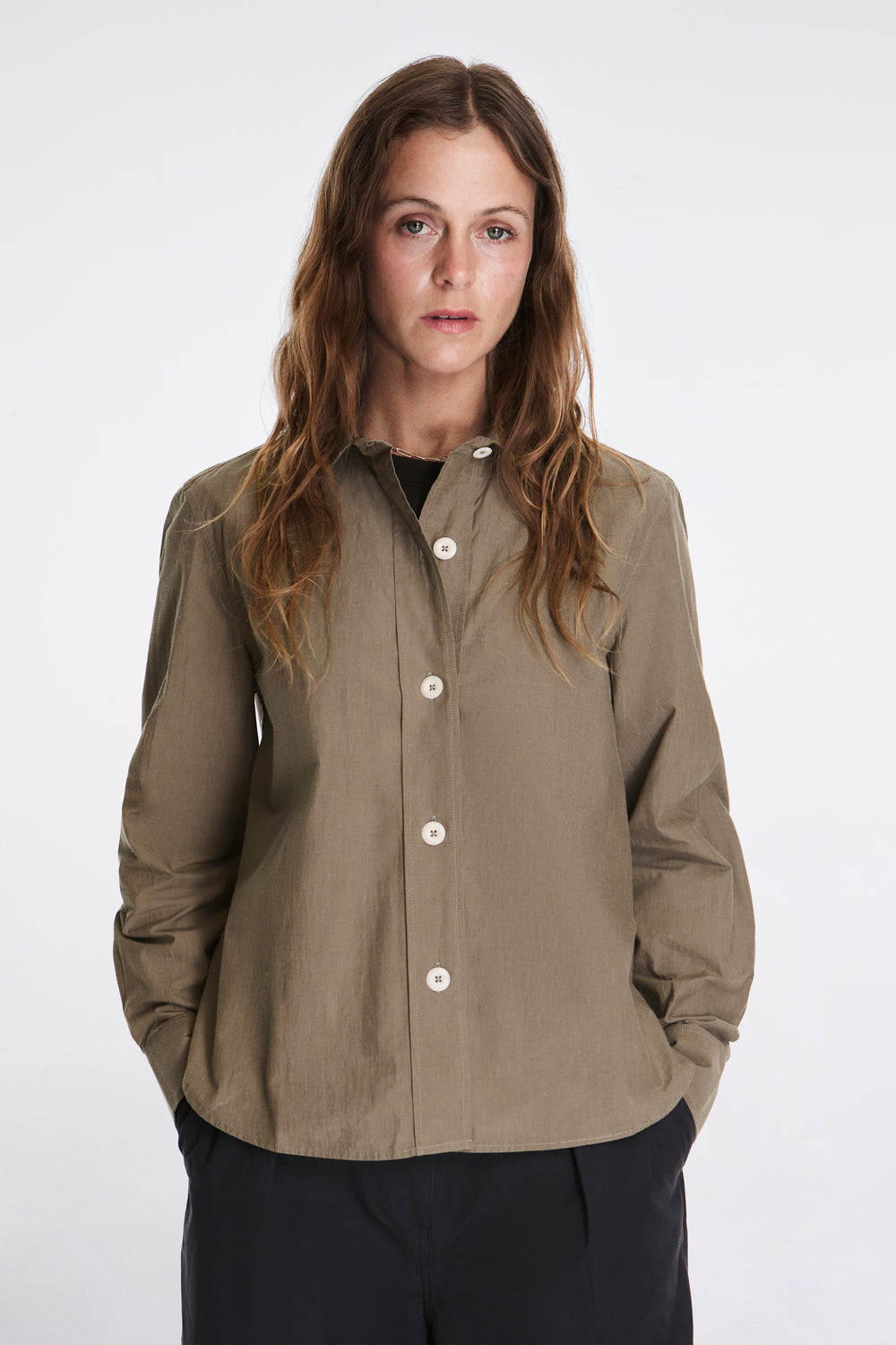 MHL Simple Shirt Khaki Green (W)