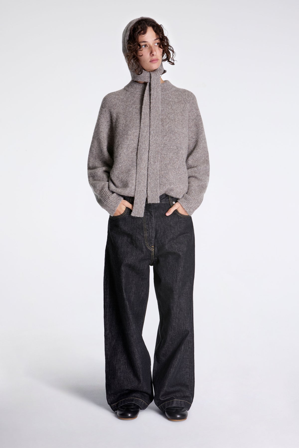 Studio Nicholson Drumm Bonnet Natural Marl