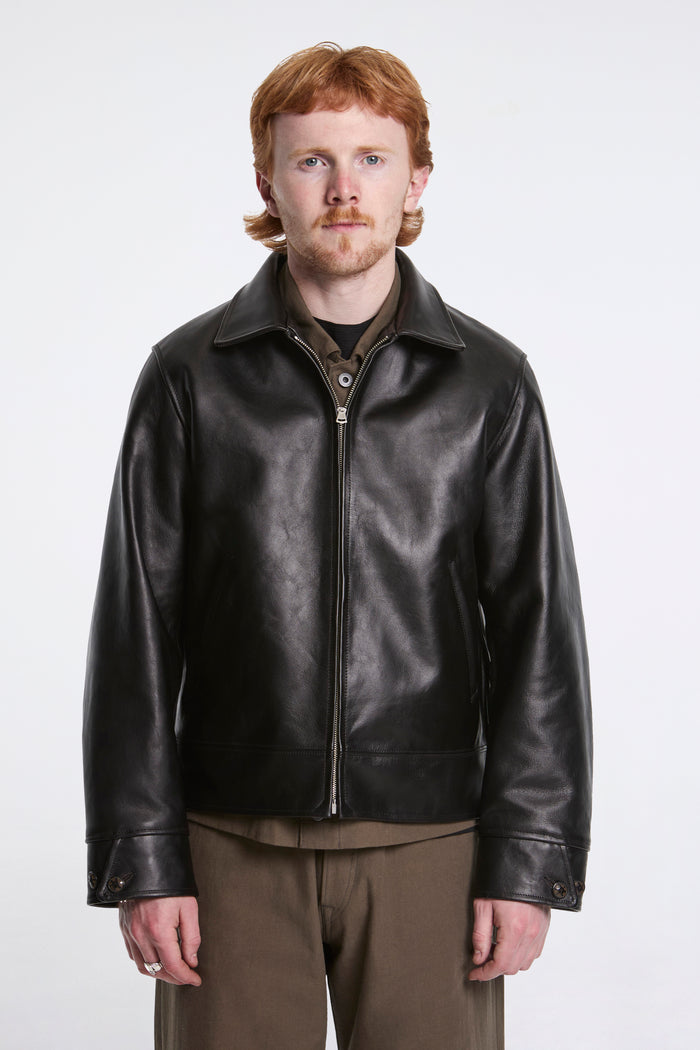 T.T Lot.802 Cossack Leather Jacket Black(Horese Leather) | HAVN
