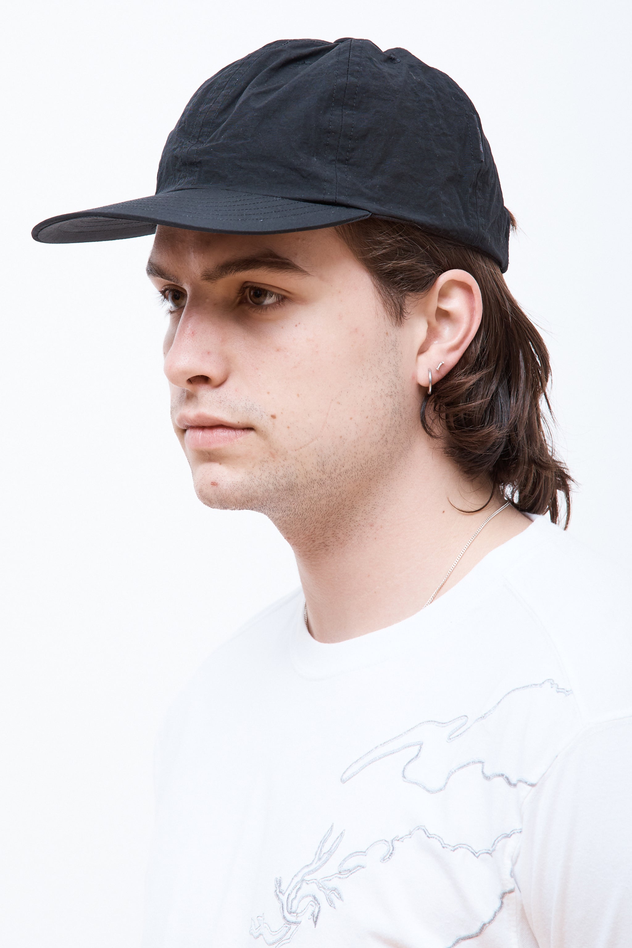 Maharishi Salt Nylon 6 Panel Cap Black