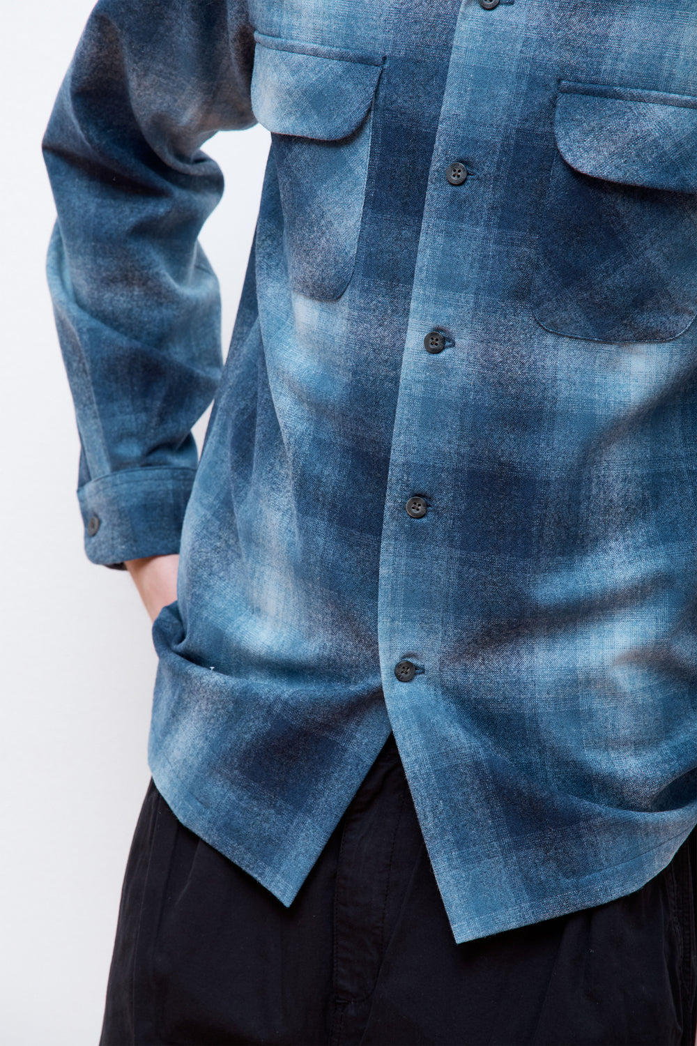 Pendleton Original Board Shirt Navy Mix Ombre