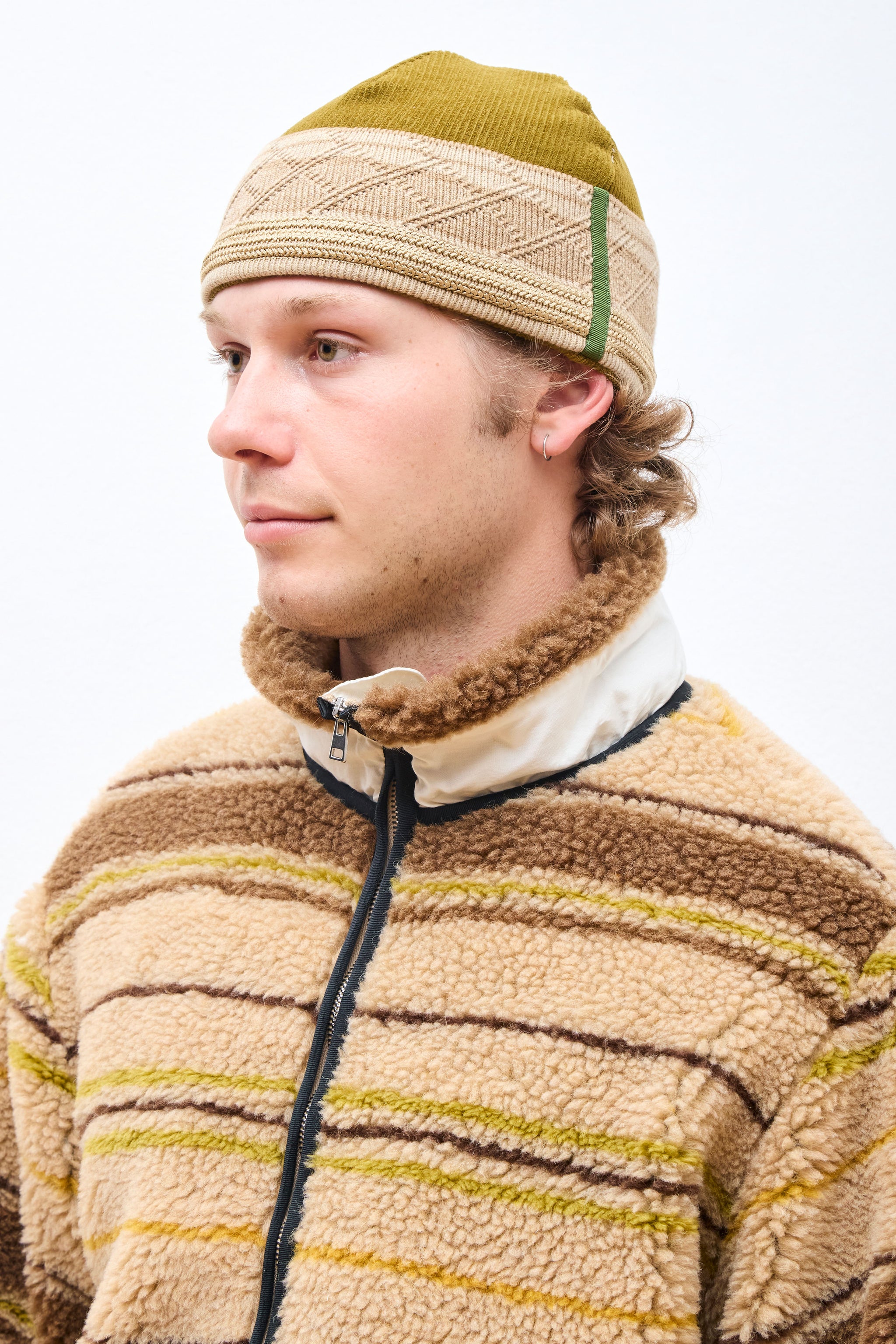 Ranra Flint Sponge Cotton Beanie Martini Olive